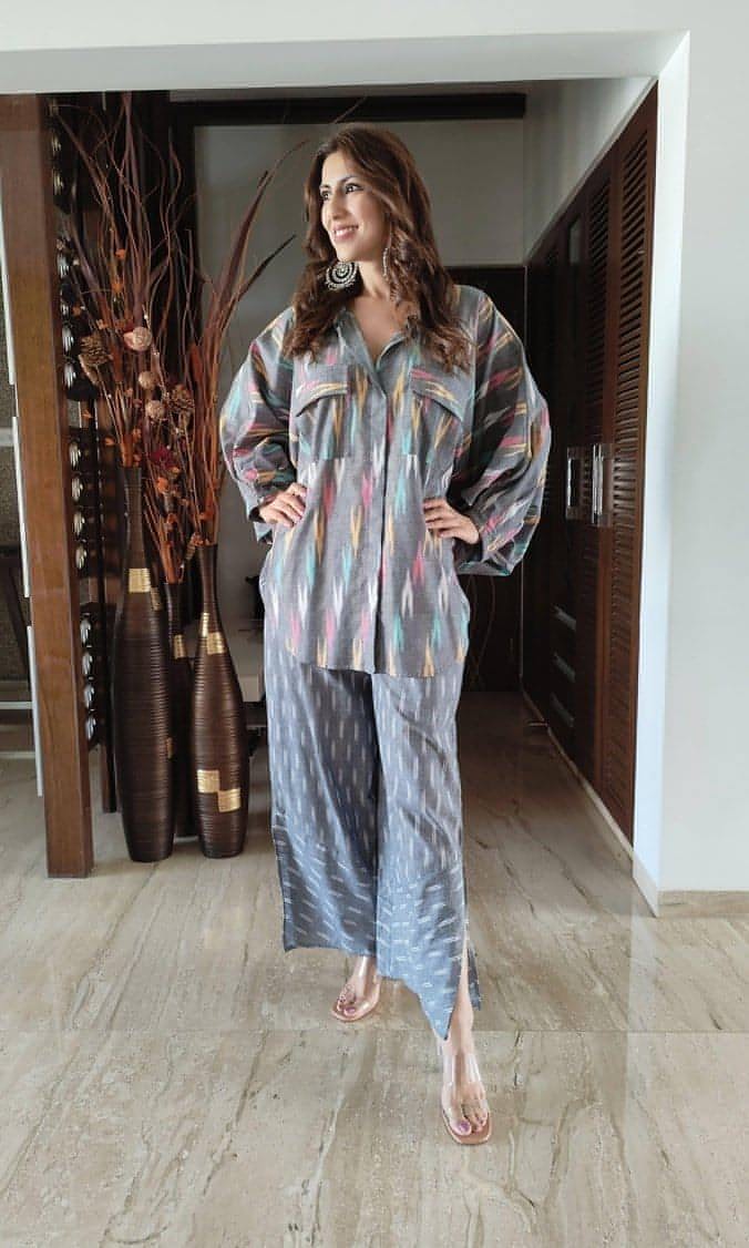 Grey Ikat Coord Set – Label DC