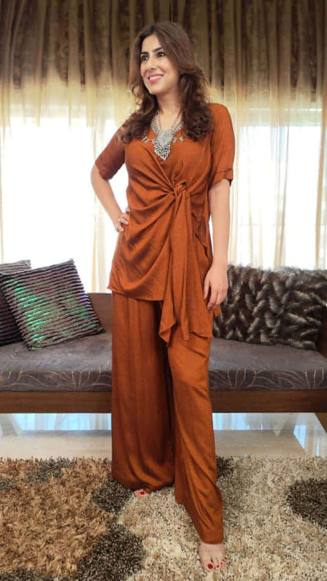 Rust Brown Knot Coord Set – Label DC