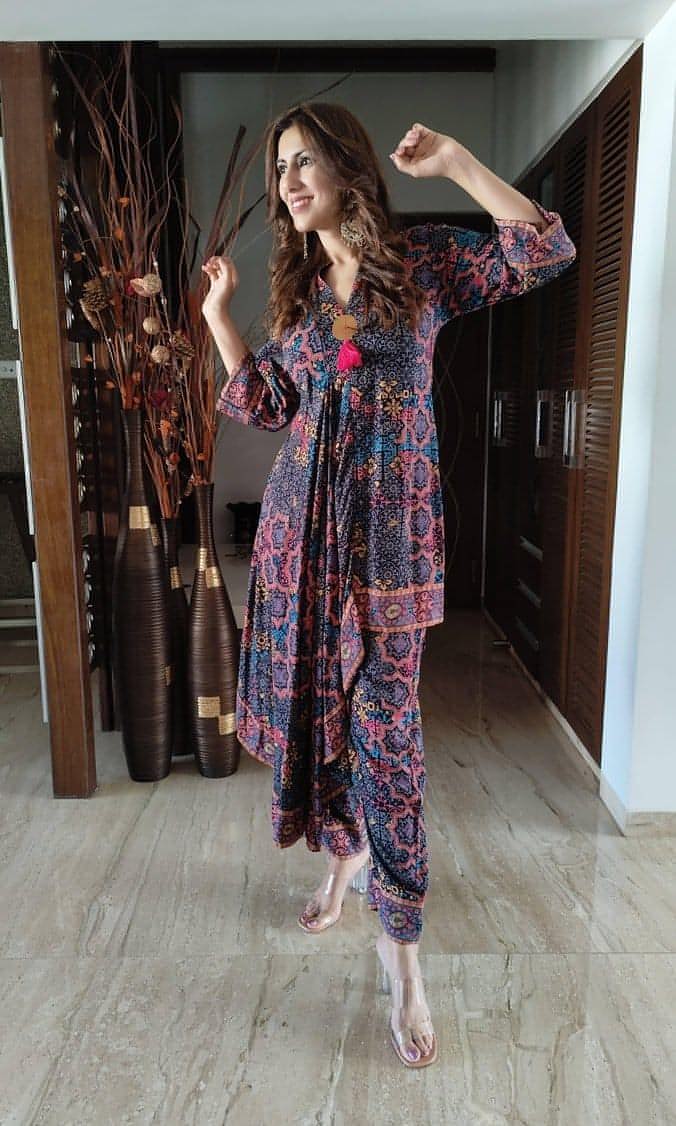 Drape Top and Pant Coord Set