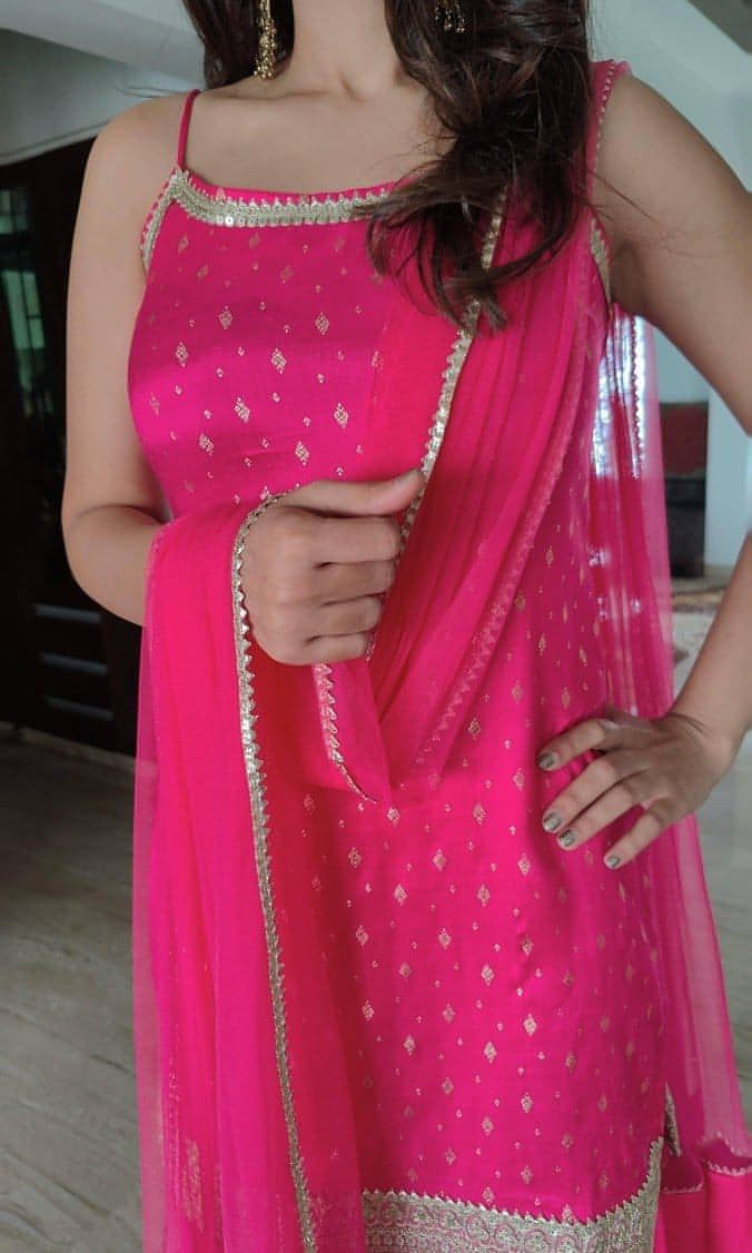 Hot Pink Sharara Set – Label DC