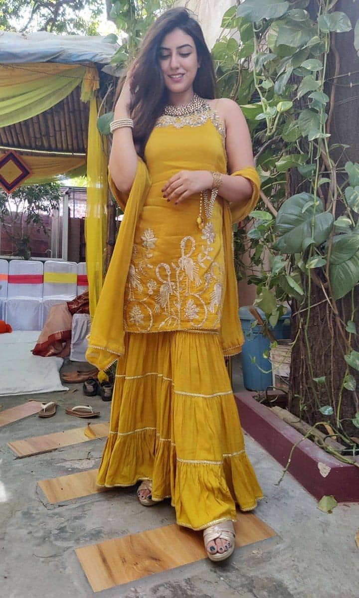 Sharara Set- Mustard Sharara Set. Buy Sharara Sets and more on LabelDC ...