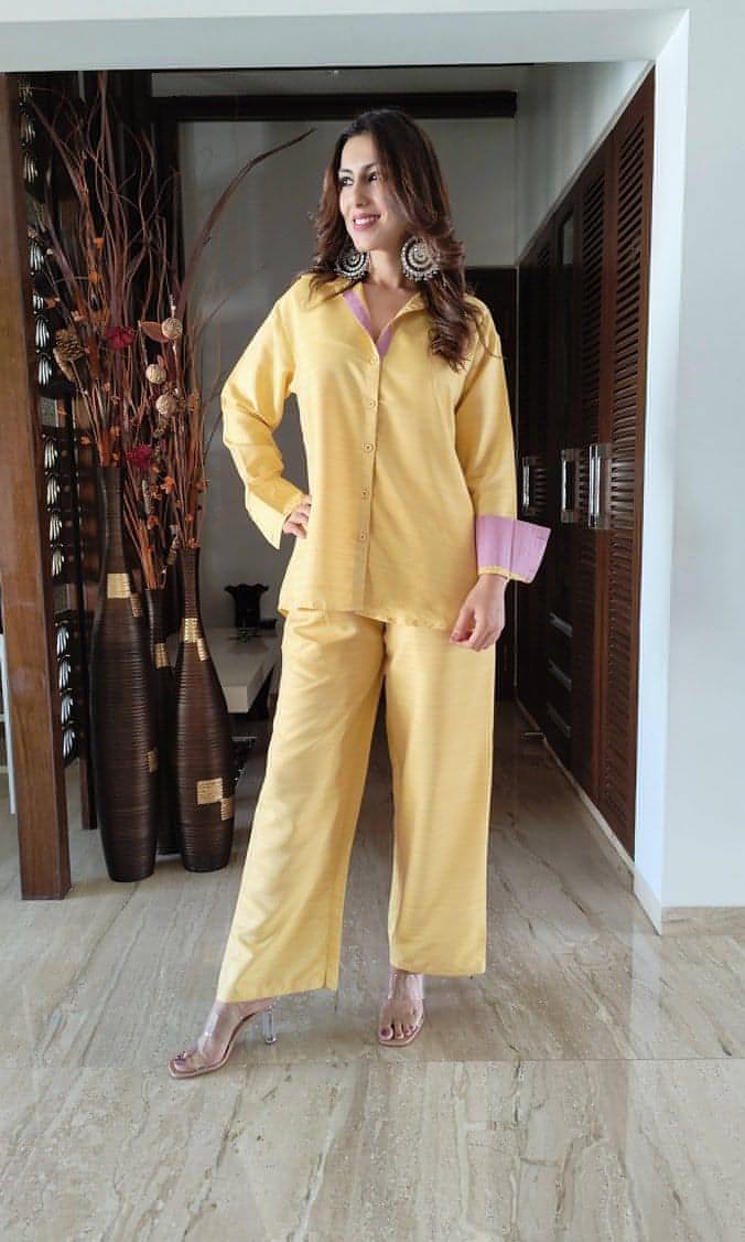 Pastel Yellow Coord Set