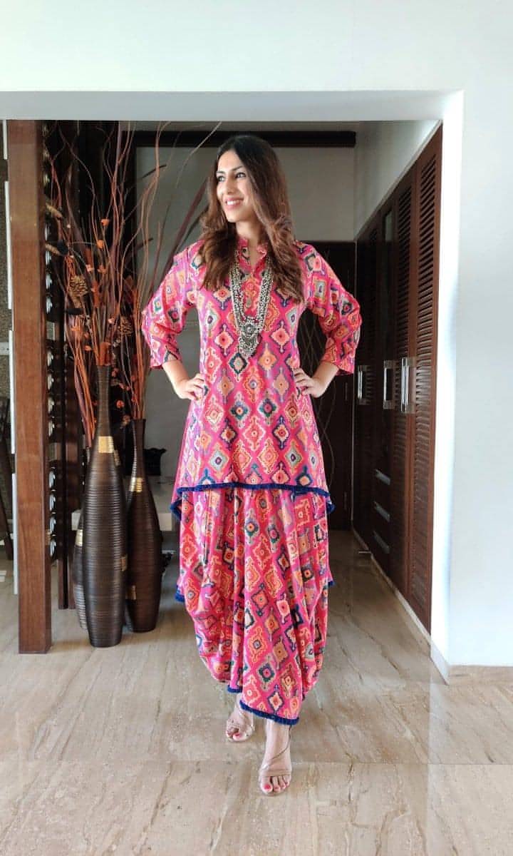 Pink Dhoti Skirt Dress – Label DC