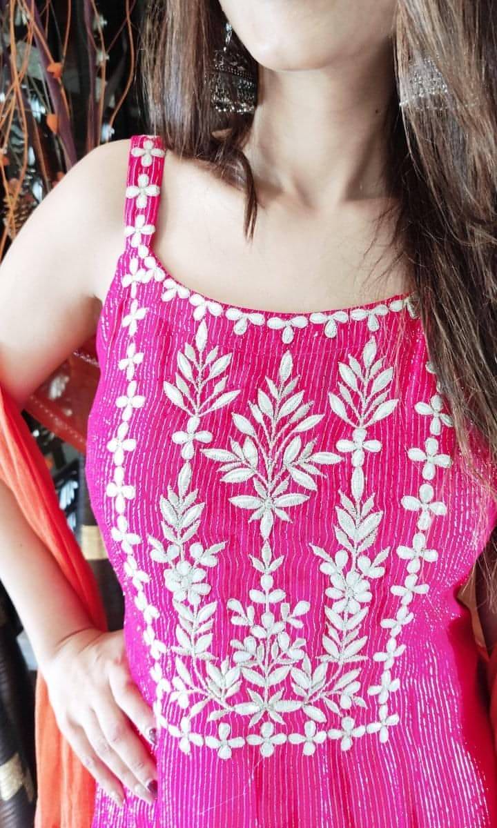 Pink Orange Sharara Set – Label DC