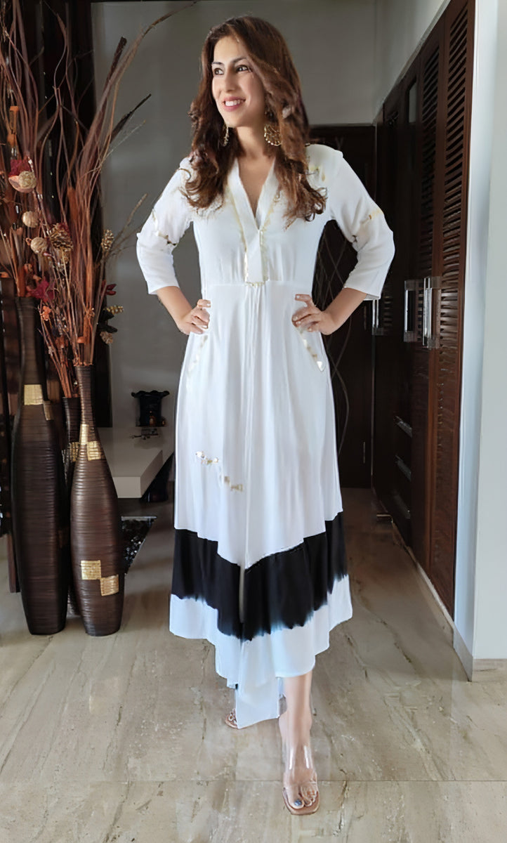 White Leather Patchwork Dress – Label DC