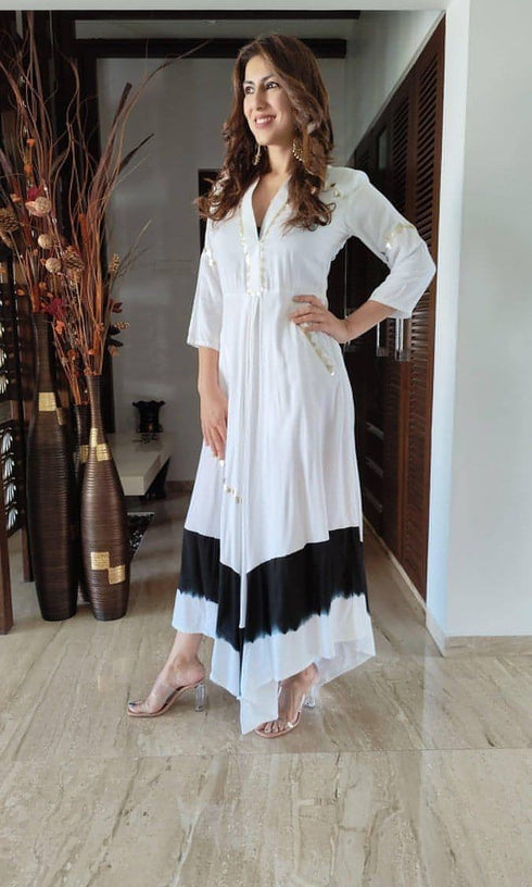 White Leather Patchwork Dress – Label DC