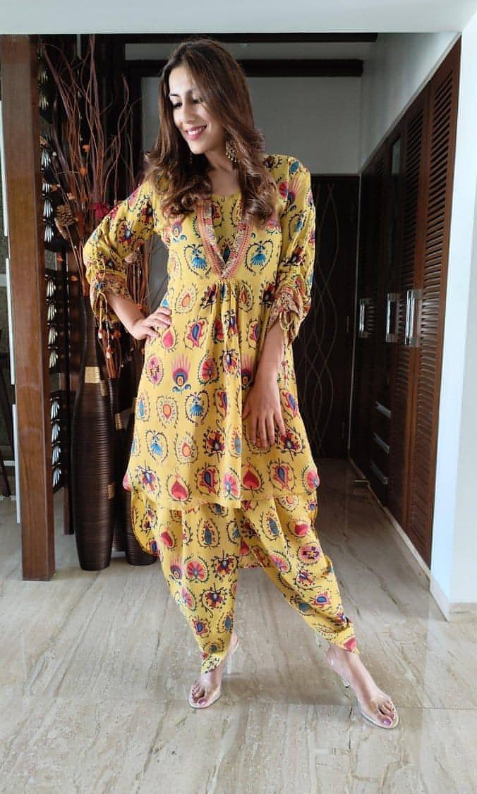 Coord Set - Yellow Dress - Kurta Coord Set Buy exclusively on LabelDC.